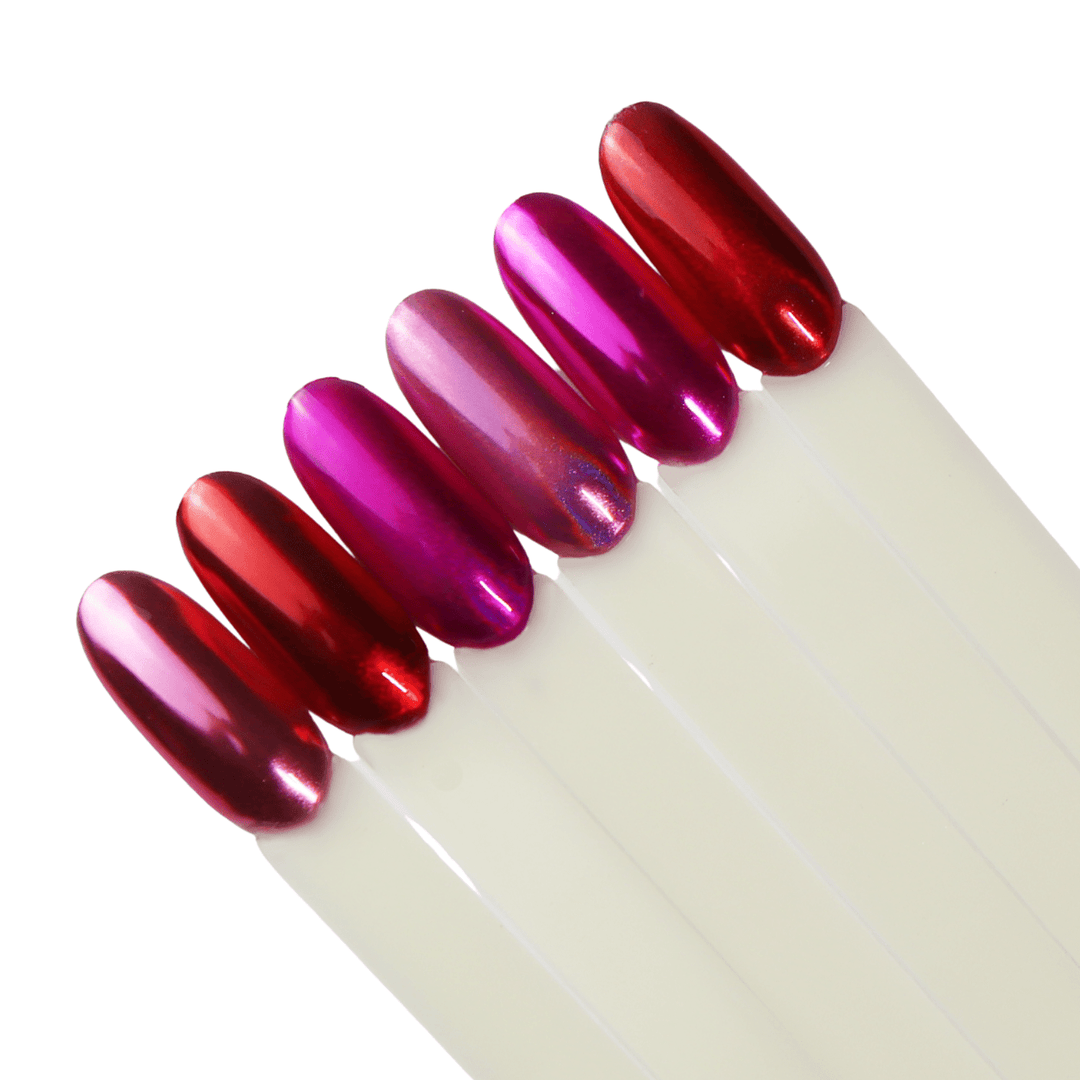 Pink nail chrome powder for metallic nail art designs – The Manicure ...